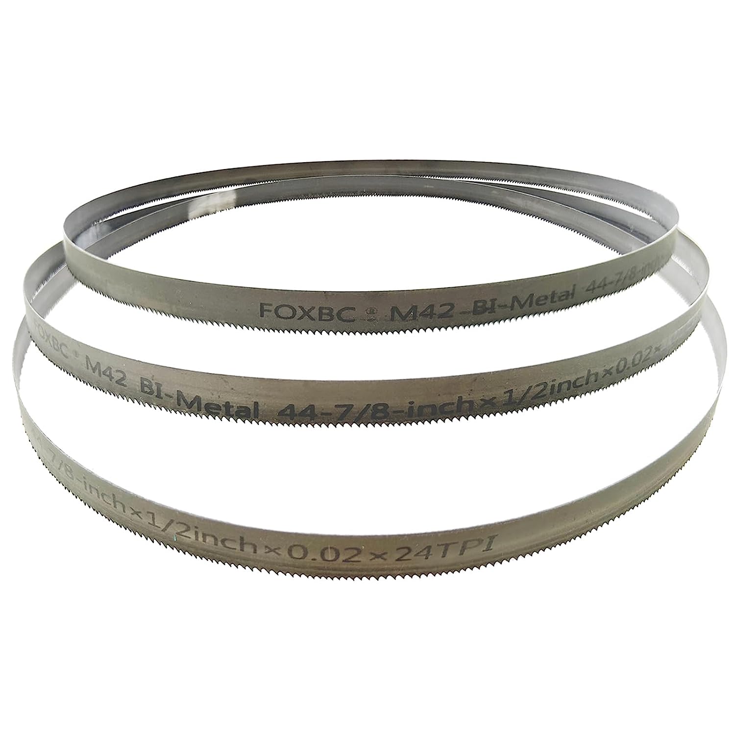 FOXBC 44-7/8-inch Bandsaw Blades 24 TPI, 44-7/8" x 1/2" x .020", Repla